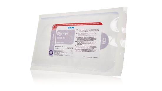 Klerwipe™ 70|30 IPA Blended with WFI - Sterile Pouch Wipes (100% Polyester)